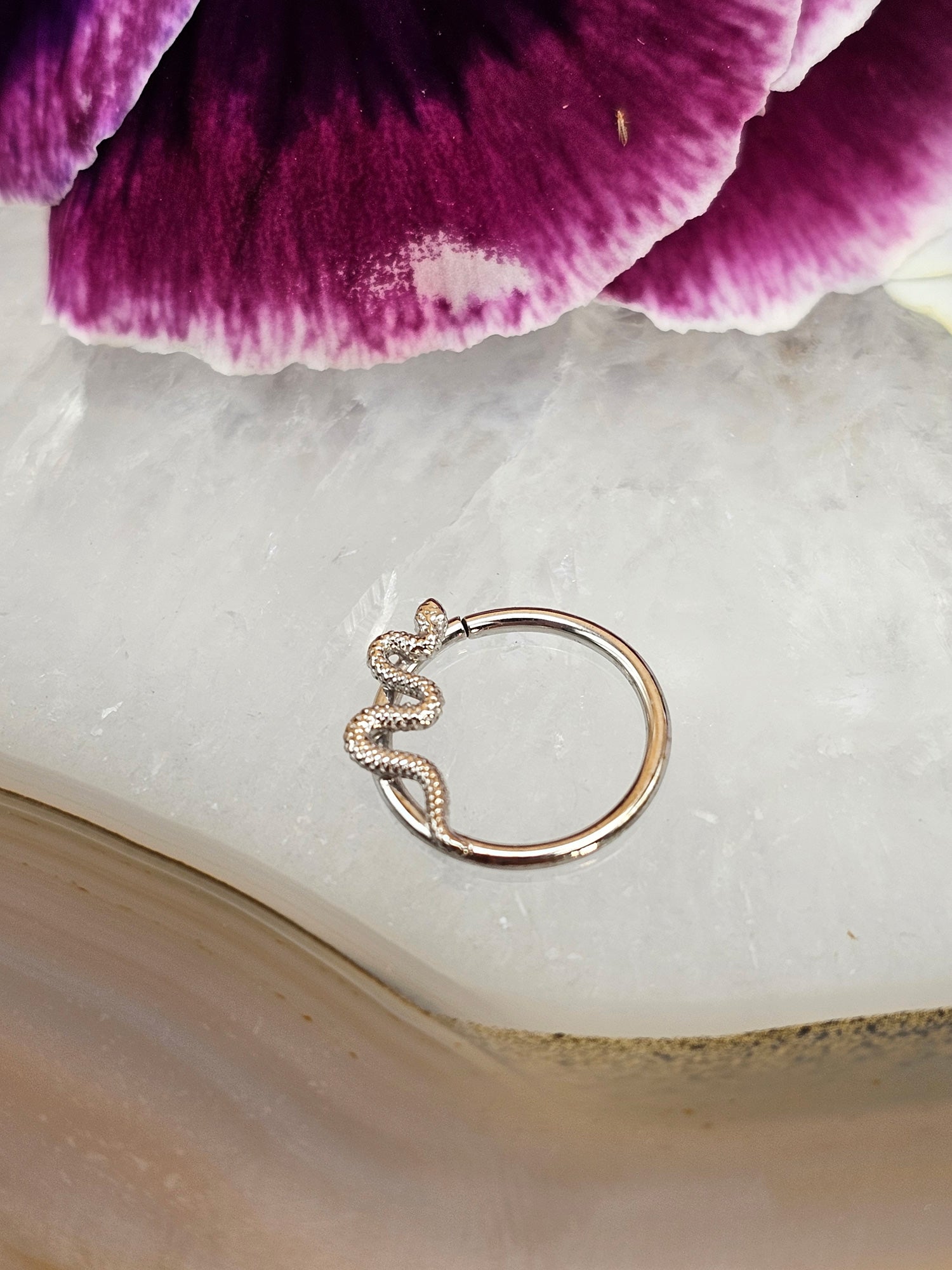 BVLA Delicate Snake Ring – Facet Piercing and Fine Jewelry