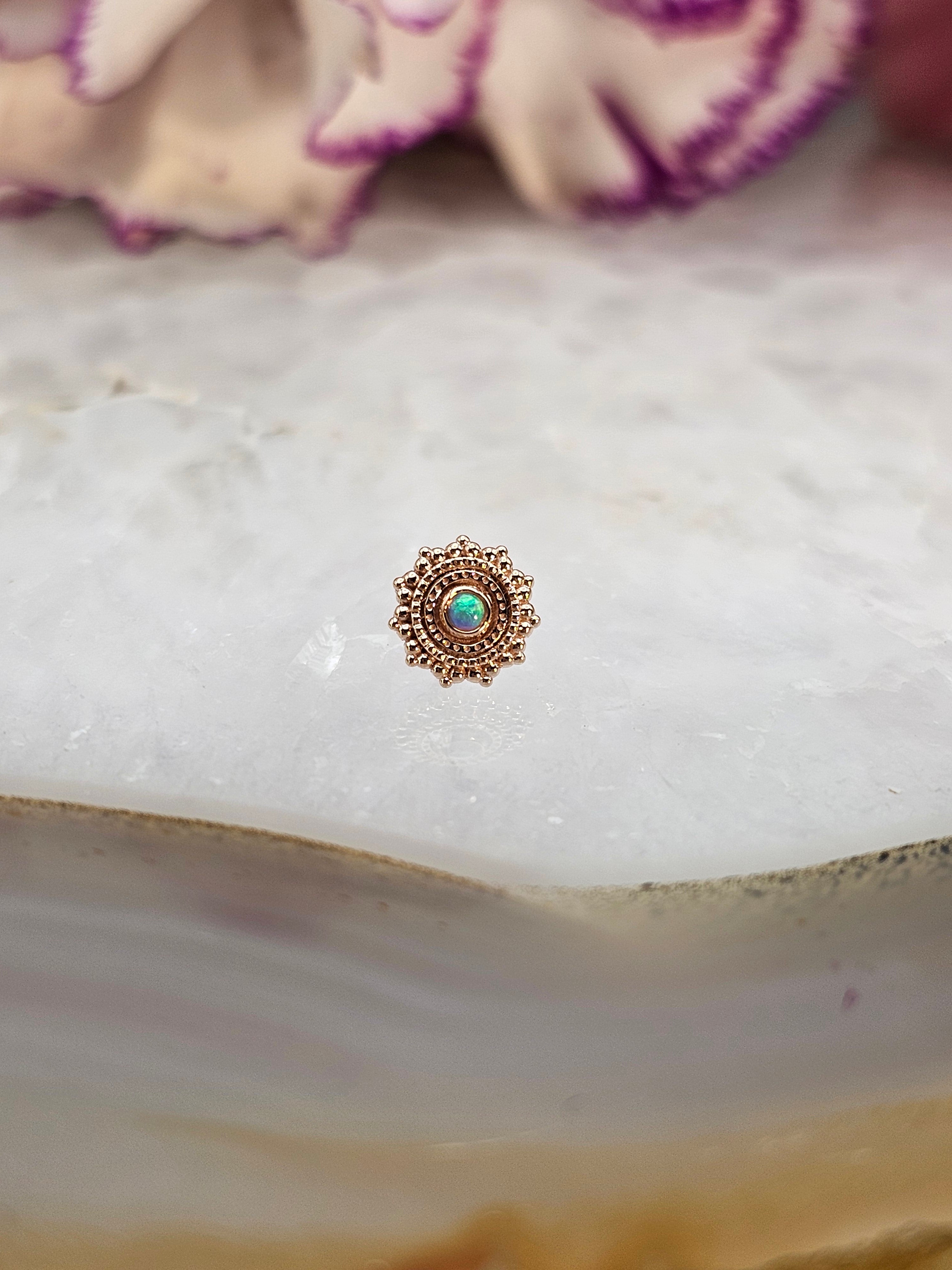 BVLA rose gold Afghan with Opal – Facet Piercing and Fine Jewelry